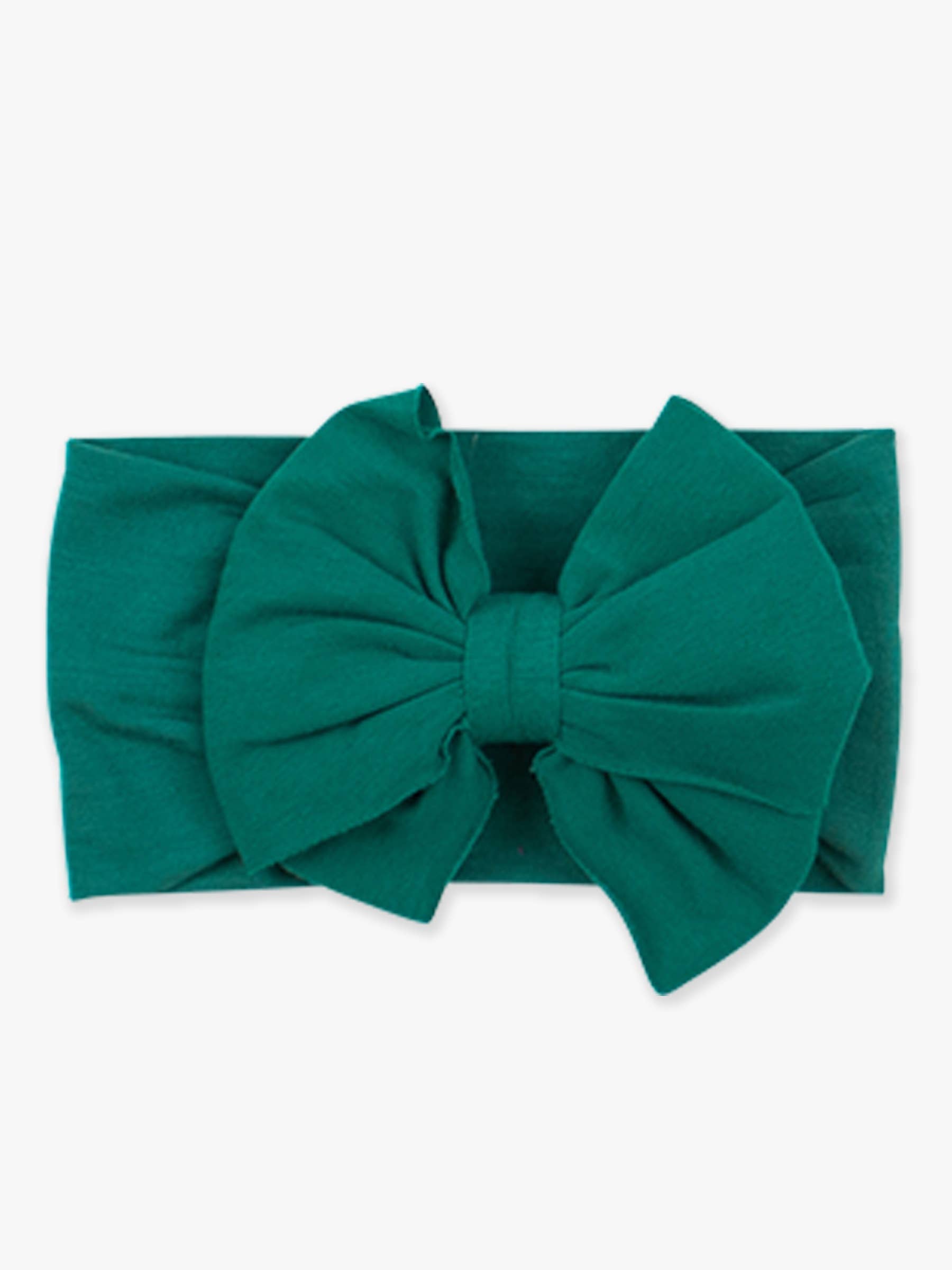 Girls Emerald Green Big Bow Headband – Lollipop Lane